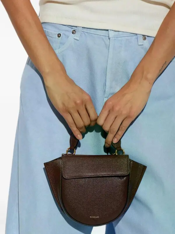 WANDLER Hortensia Piccola Leather Tote Bag