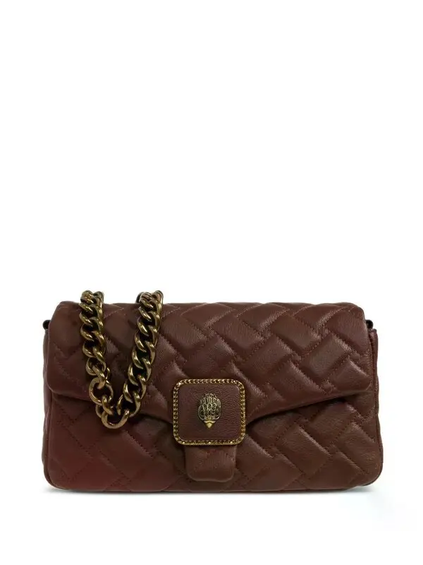 Kurt Geiger Pimlico Quilted Leather Shoulder Bag - Brown