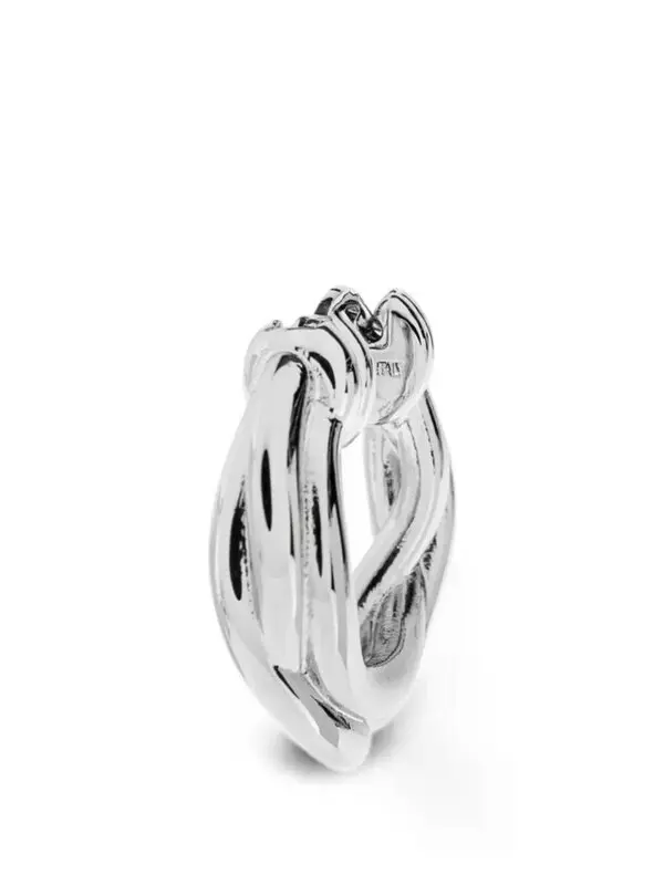 JIL SANDER Twisted Hoop Earring - Silver