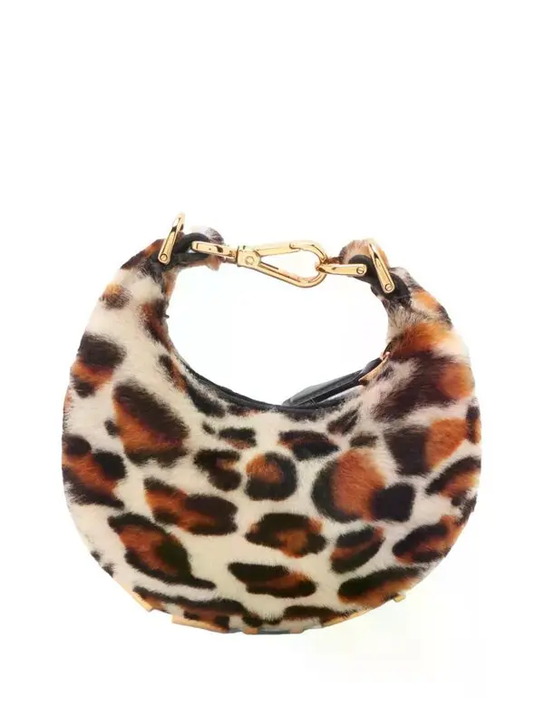 Fendi 2010-2026 Nano Calf Hair Fendigraphy Hobo Bag - Brown