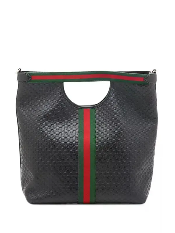 Gucci 2016-2026 Microguccissima Web Giglio Tote Satchel