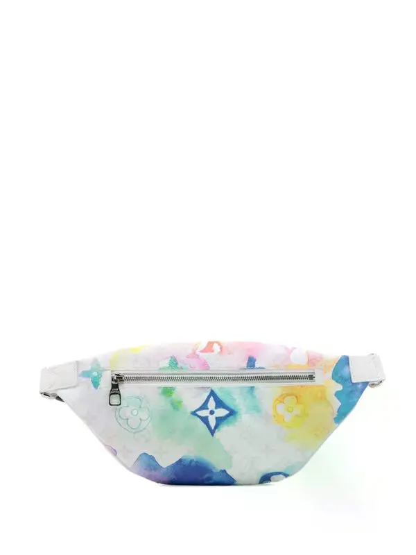 LOUIS VUITTON 2021-2026 Monogram Watercolor Discovery Bum Bag Pm Belt Bag - White