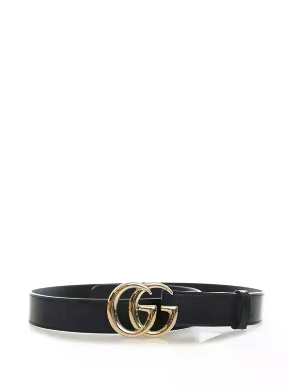 Gucci 2016-2026 Gg Marmont Calfskin Wide Belt - Black