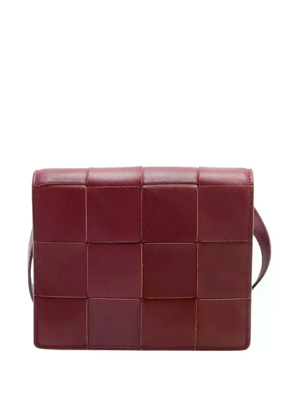 Bottega Veneta Maxi Intrecciato Cassette Crossbody Bag - Red