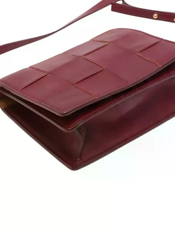 Bottega Veneta Maxi Intrecciato Cassette Crossbody Bag - Red