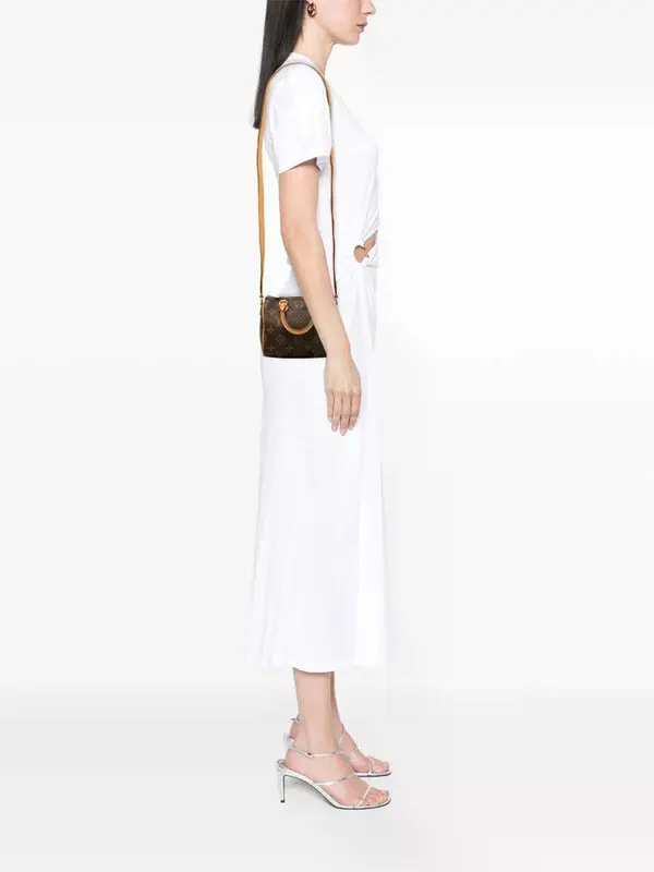 LOUIS VUITTON Monogram Nano Speedy Bandouliere Satchel - Brown