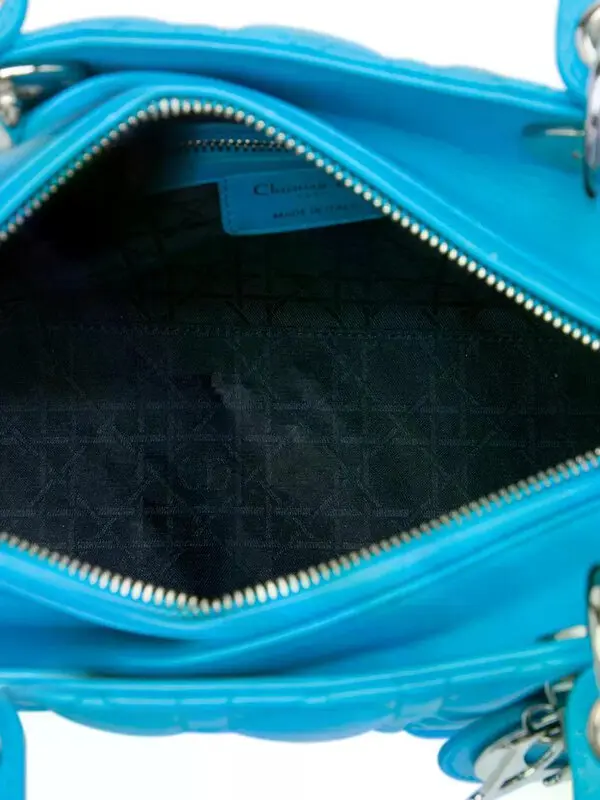 Dior Lambskin Cannage Lady Satchel - Blue