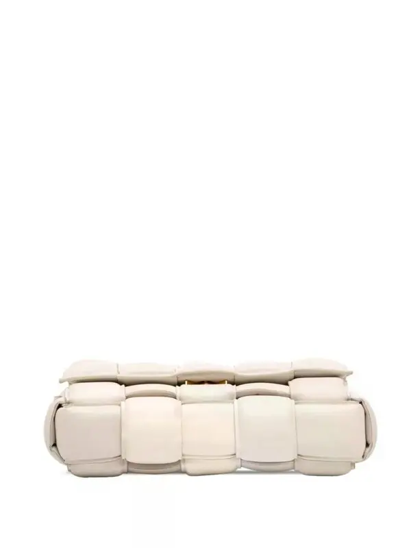Bottega Veneta Nappa Intrecciato Padded Chain Cassette Satchel - White