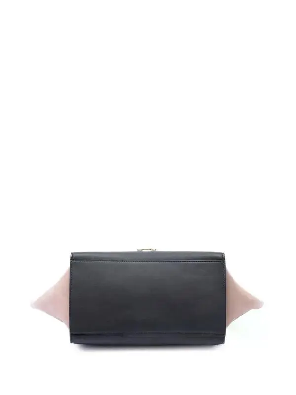 Celine Leather Trapeze Satchel - Black