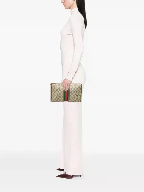 Gucci Ophidia Gg Supreme Web Clutch Bag