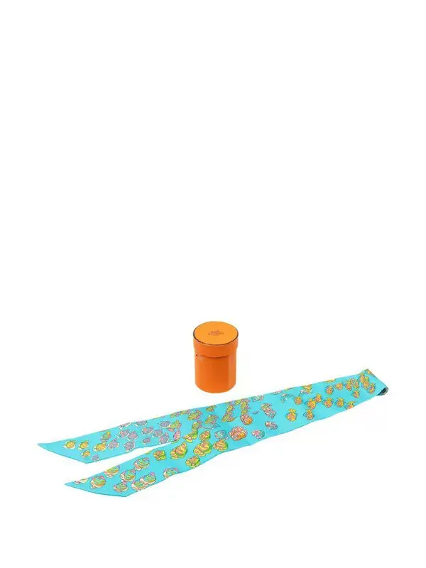 Hermès 2001 Rencontre Oceane Silk Twilly Scarf Scarves