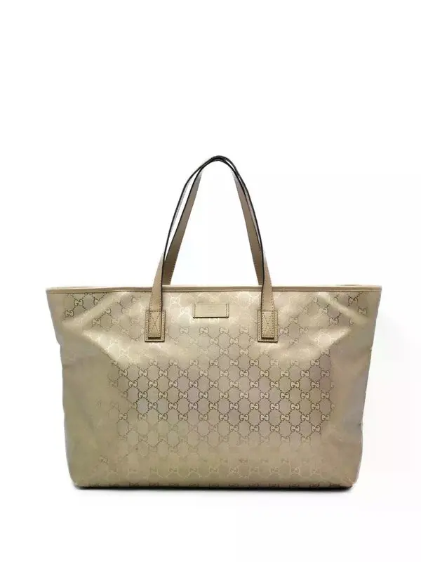 Gucci 2016-2026 Large Gg Imprime Tote Bag - Gold