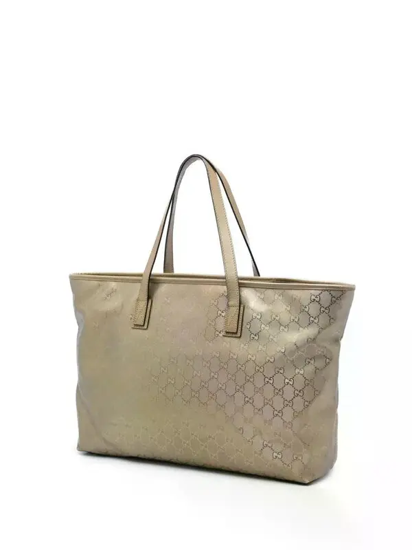 Gucci Large Gg Imprimé Tote Bag - Gold