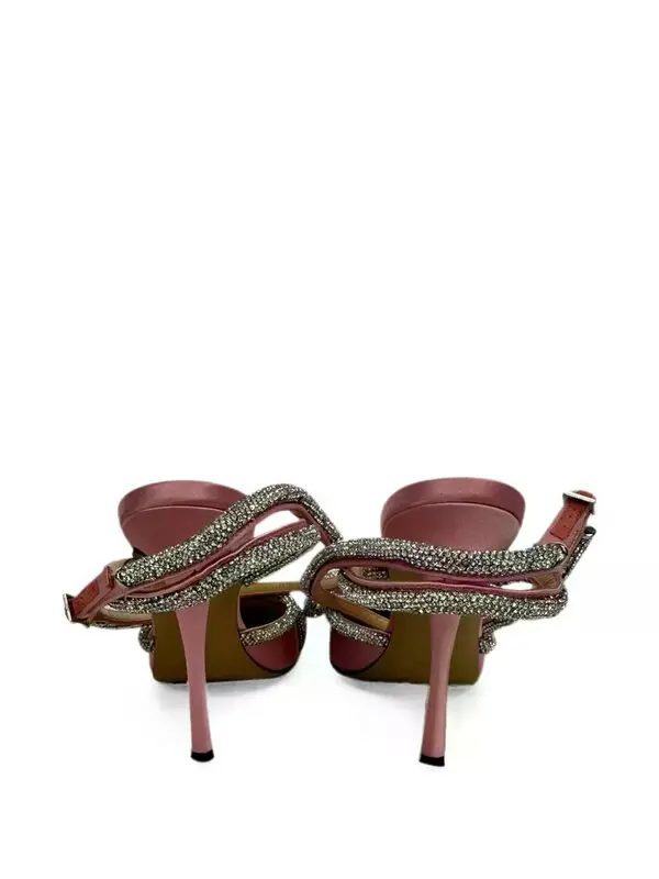 Mach & Mach Double Bow Ankle Strap Pumps