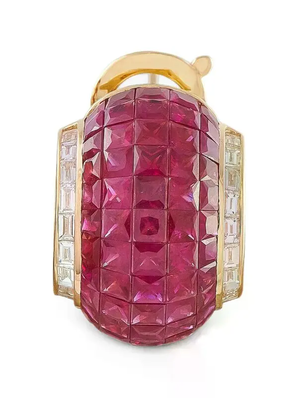 Van Cleef & Arpels Lampion Mystérieux Ruby And Diamond Earrings