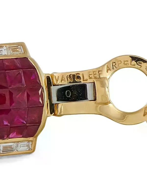 Van Cleef & Arpels Lampion Mystérieux Ruby And Diamond Earrings