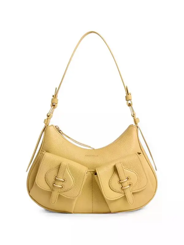 COCCINELLE Mavery Grained Leather Smal Shoulder Bag - Yellow