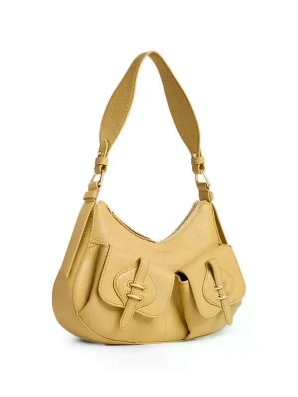 COCCINELLE Mavery Grained Leather Small Shoulder Bag - Yellow