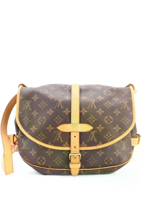 LOUIS VUITTON Saumur Handbag Monogram Canvas 30 Crossbody Bag - Brown