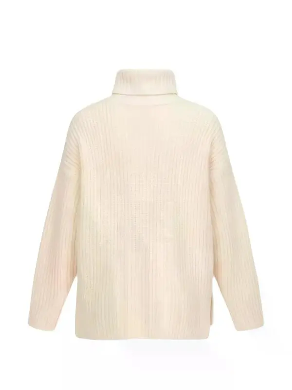 Isaia Ribbed-knit Roll-neck Sweater - Neutrals