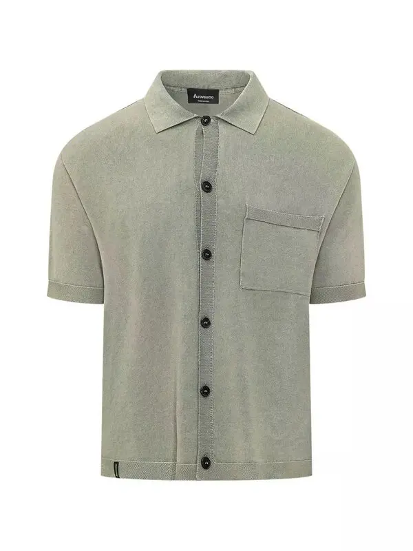 AROVESCIO Short-sleeve Chest-pocket Shirt