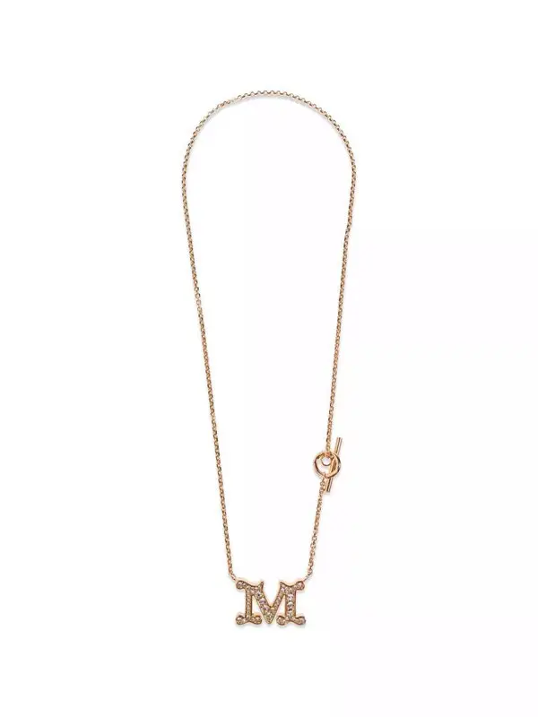 Max Mara Stilla Crystal-embellished Necklace - Pink