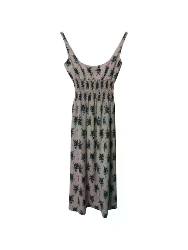 EMILIA WICKSTEAD Giovanna Floral-print Smocked Dress - Pink