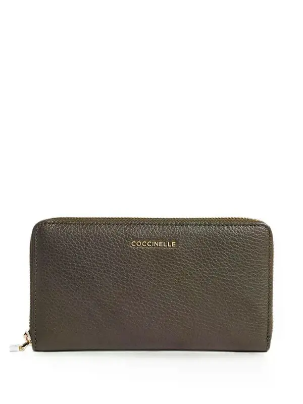 COCCINELLE Large Leather Wallet - Grey