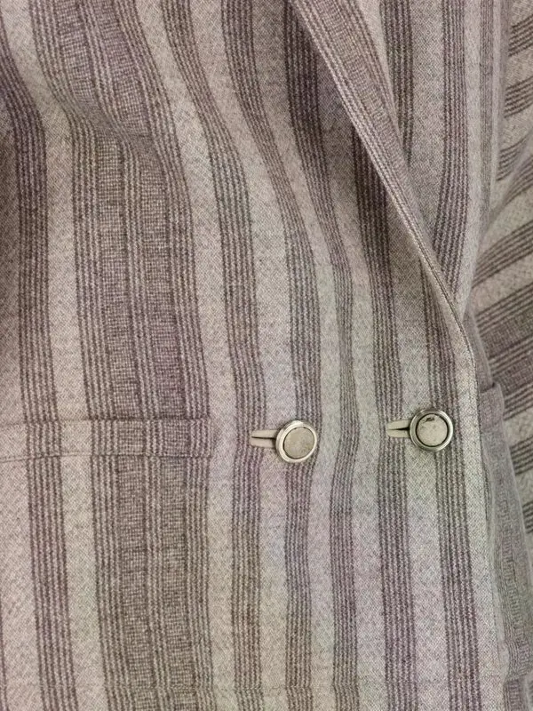 Versace Striped Wool Skirt Suit