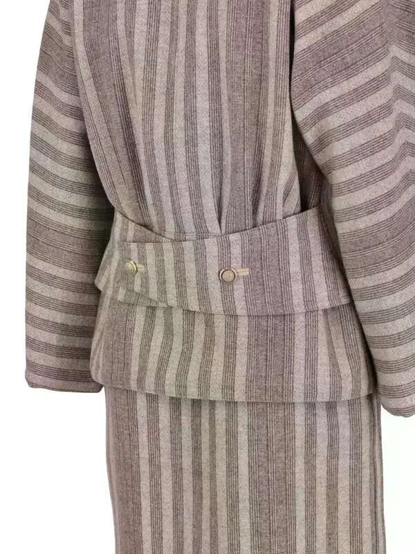 Versace Striped Wool Skirt Suit