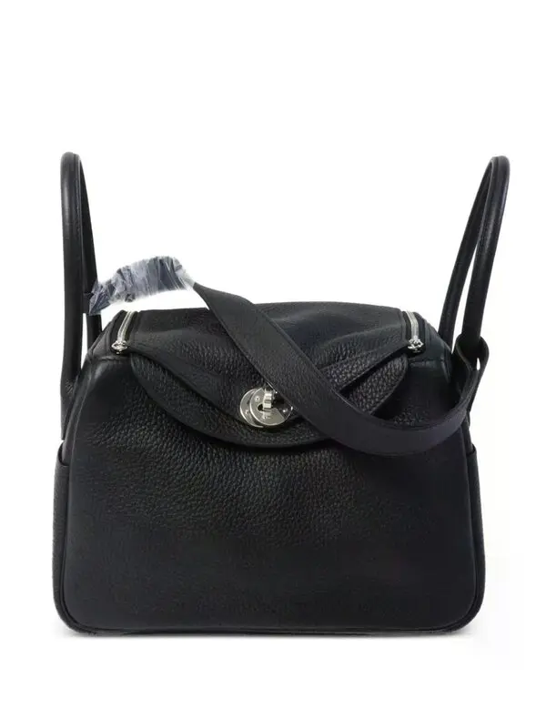 Hermès 26 Lindy Two-way Calfskin Tote Bag - Black