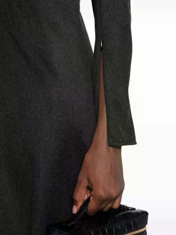 Victoria Beckham Long-sleeve Midi Dress - Black