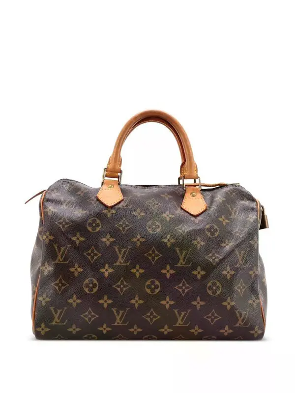 LOUIS VUITTON Speedy Handbag Monogram Canvas 30 Satchel - Brown