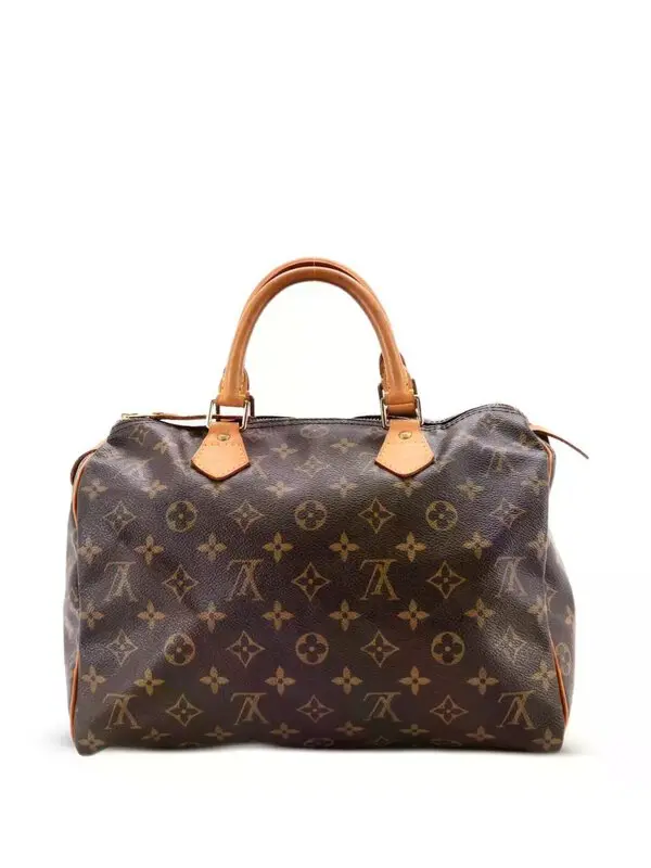 LOUIS VUITTON Speedy Handbag Monogram Canvas 30 Satchel - Brown
