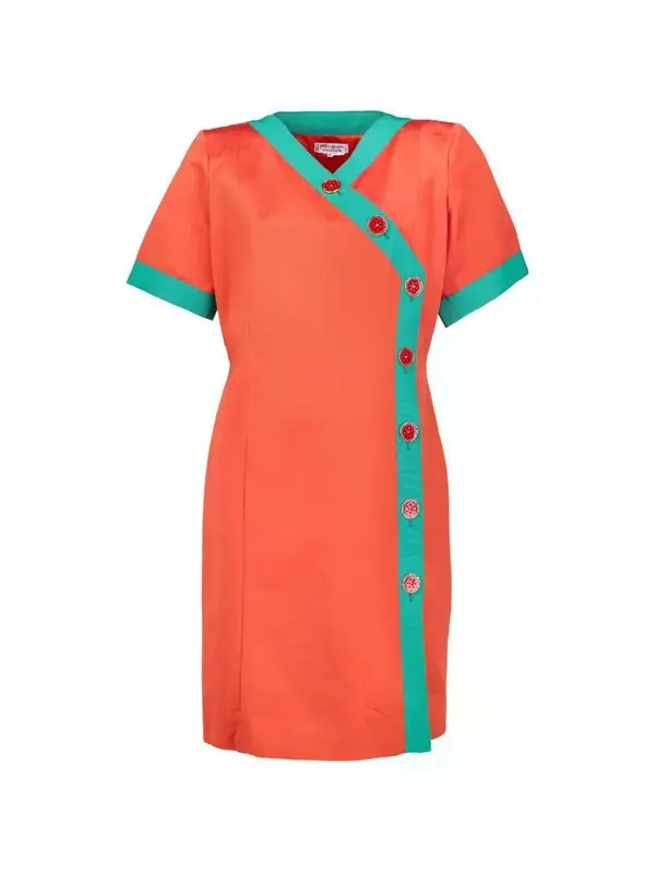 Saint Laurent Rive Gauche Button-up Mini Dress - Orange