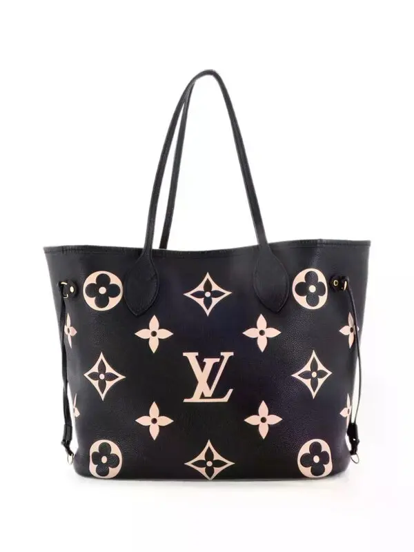 LOUIS VUITTON Neverfull Nm Bicolor Monogram Empreinte Giant Mm Tote Bag - Black