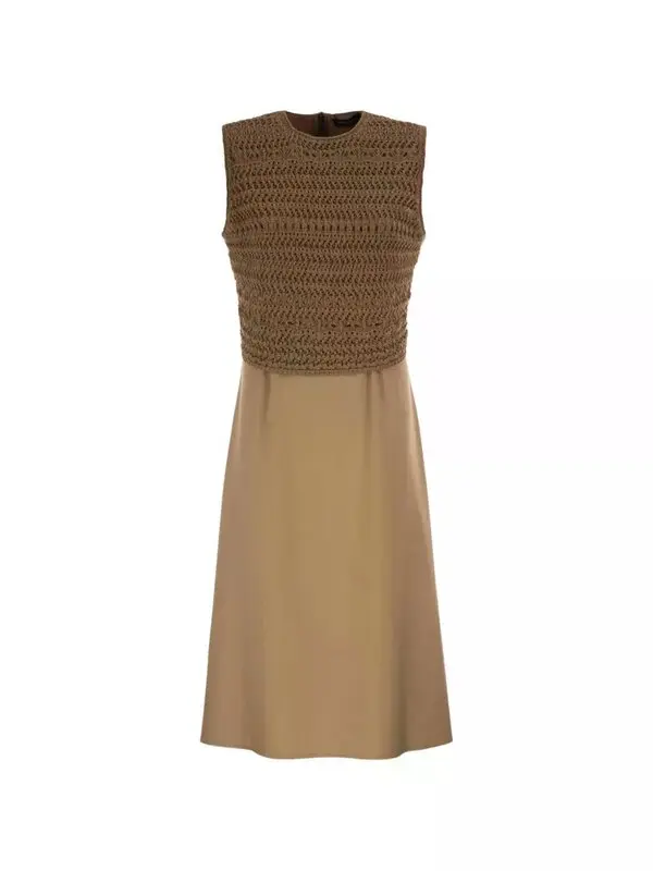 Fabiana Filippi Crochet-knit Sleeveless Dress - Neutrals