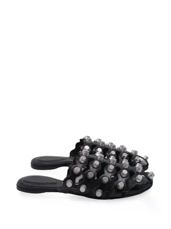 ALEXANDER WANG Studded Leather Mules - Black