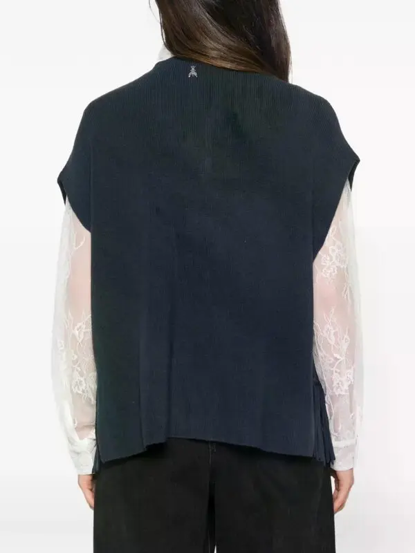 Patrizia Pepe Fringed Wool Poncho