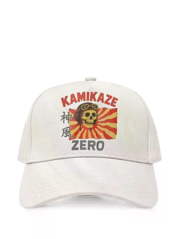 MELT Graphic-print Cotton Baseball Cap - Neutrals