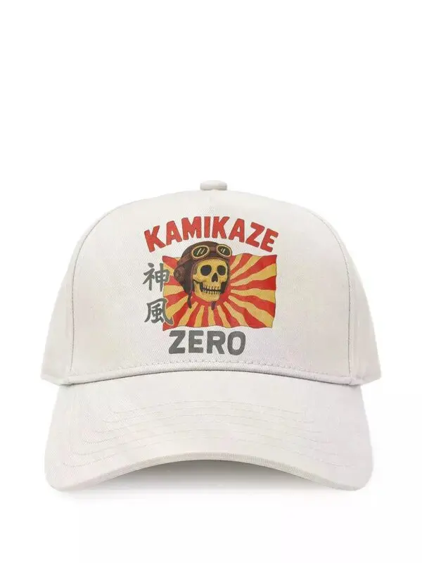 MELT Graphic-print Cotton Baseball Cap - Neutrals