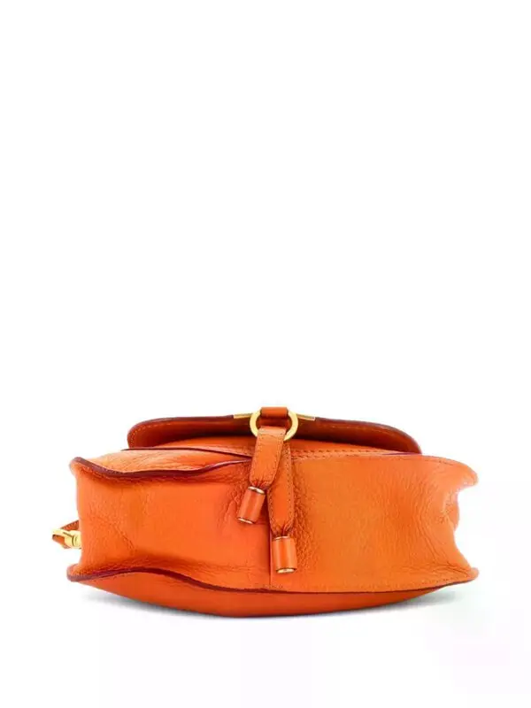 Chloé Marcie Satchel Leather Baby Crossbody Bag - Orange