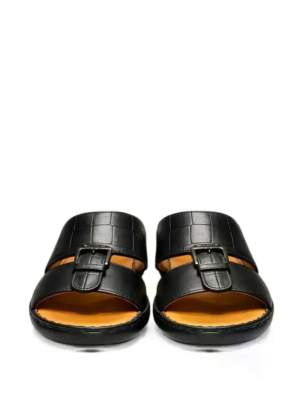 DOUCAL'S Croc-effect Buckle-fastening Sandals