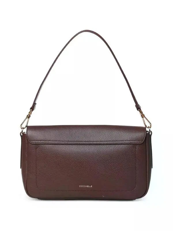 COCCINELLE Pebbled Leather Shoulder Bag - Brown