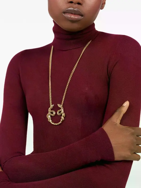 Roberto Cavalli Snake-pendant Chain Necklace - Gold