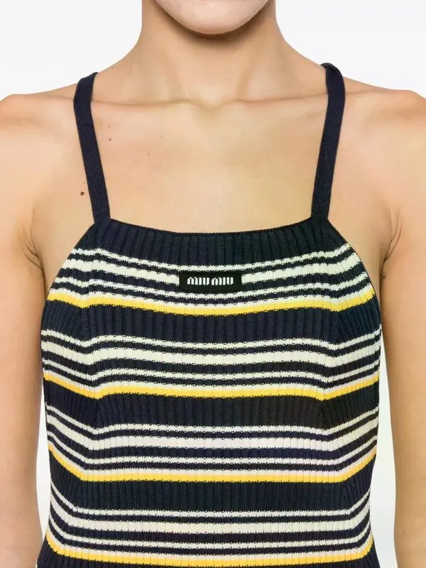 Miu Miu Cotton Knit Mini Dress