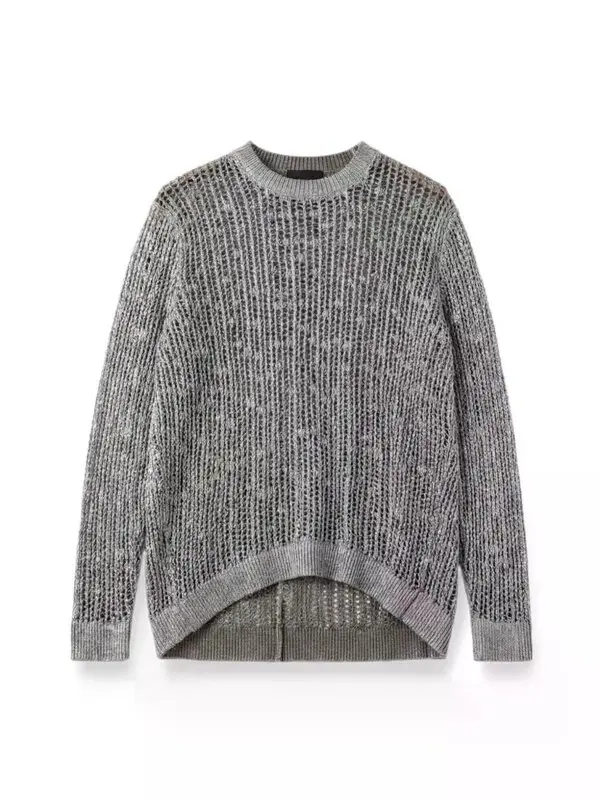 Avant Toi Metallic-effect Mesh-knit Sweater