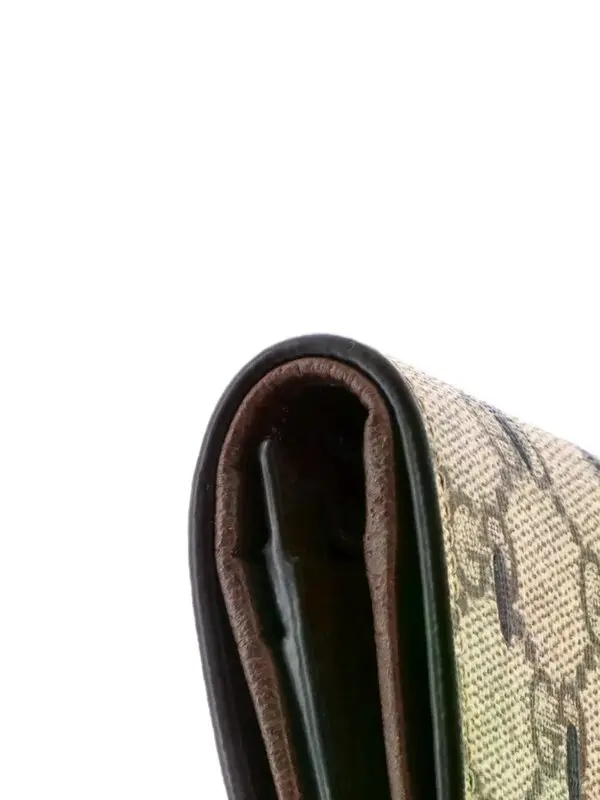 Gucci Strawberry Flap Case Printed Gg Coated Canvas Card Holder