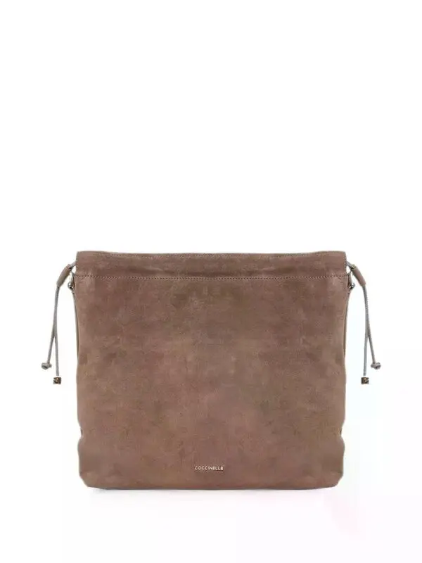 COCCINELLE Suede Logo-patch Shoulder Bag