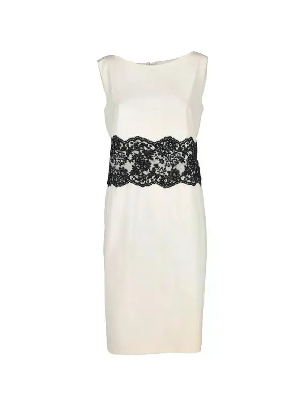 Valentino Garavani Sleeveless Lace-detail Mini Dress - White